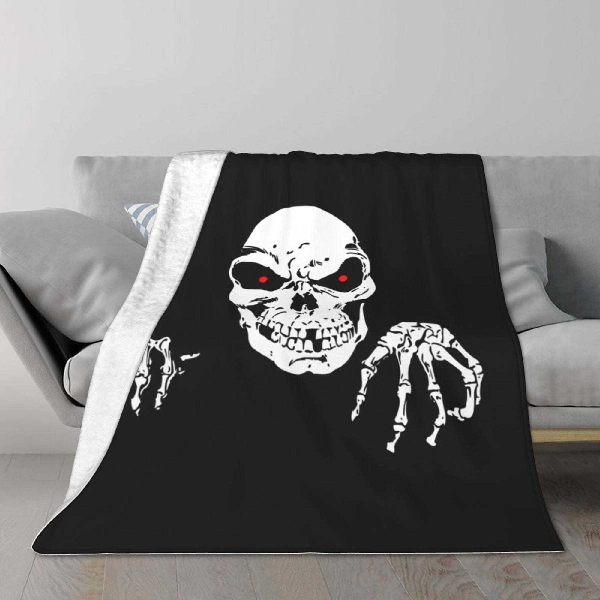 TEQUAN Double Layer Plush Bed Blanket, Halloween and Horror Death Hand ...