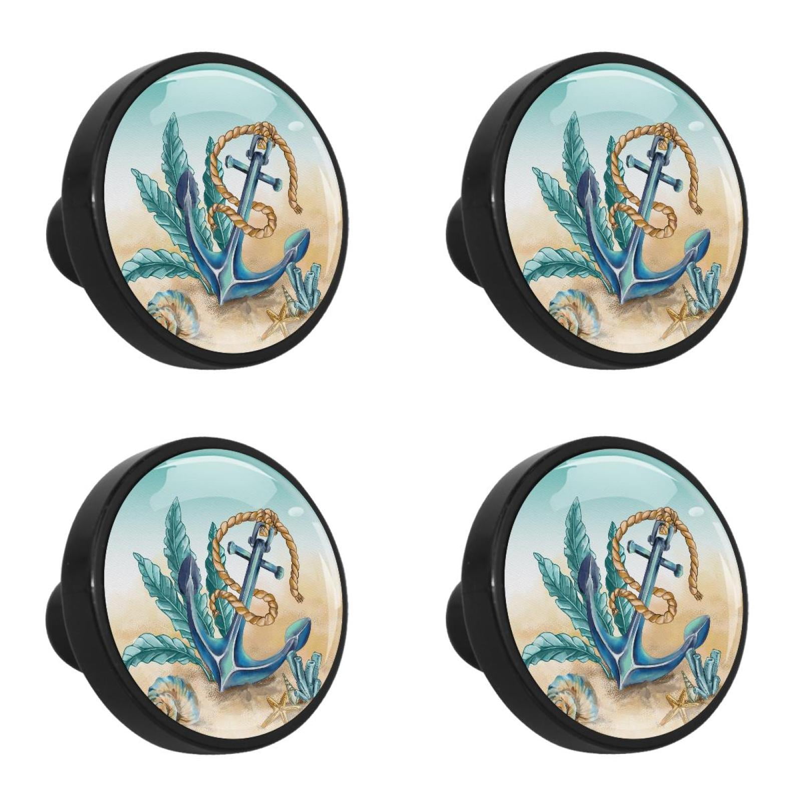 4 Pcs Anchor Knobs for Kitchen Cabinet Cupboard Dresser Bookcase Drawer ...