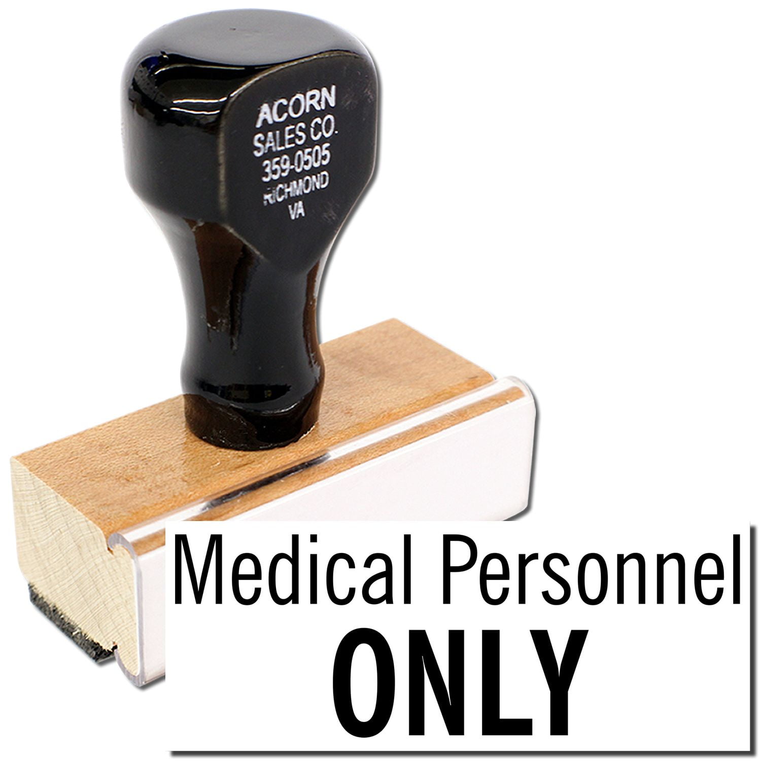 Medical Personnel Only Rubber Stamp, Wooden Handle Rubber Stamp, Laser ...