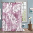 Blush Fronds Shower Curtain for Bathroom, Rustic Rose Pink Leaf Plant ...