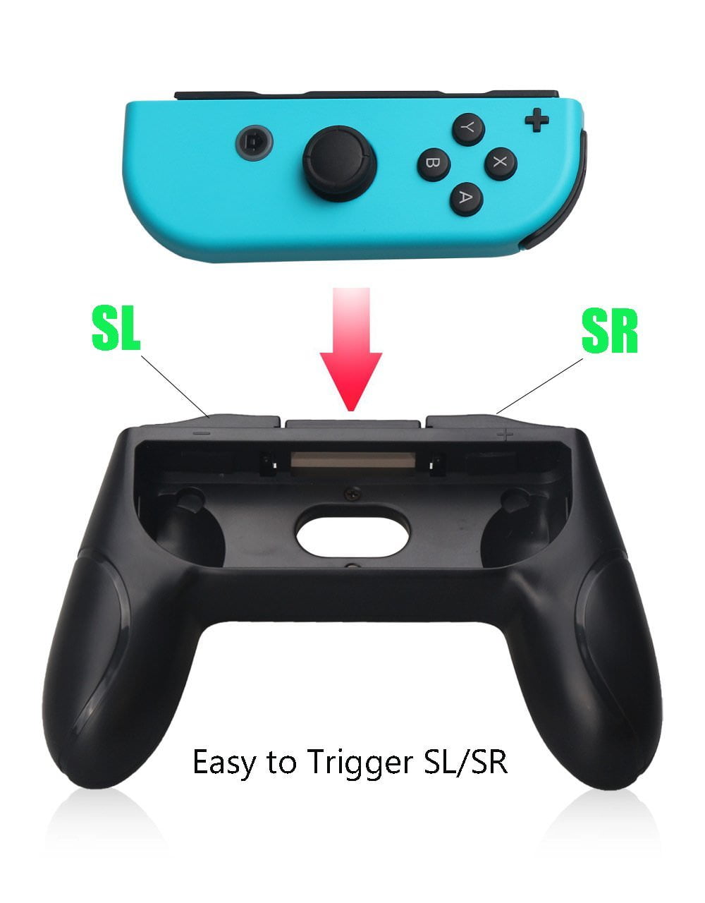 Joy-Con Handle Grips (2 Pack), VIPUS ABS Joy-Con Controller Wear ...