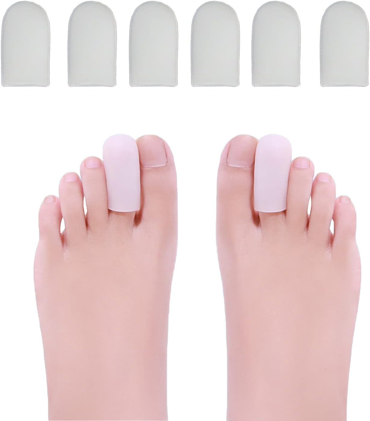 Gel Toe Caps and Protector, 6 PCS Soft Toe Protectors Fit for Toe Corns ...
