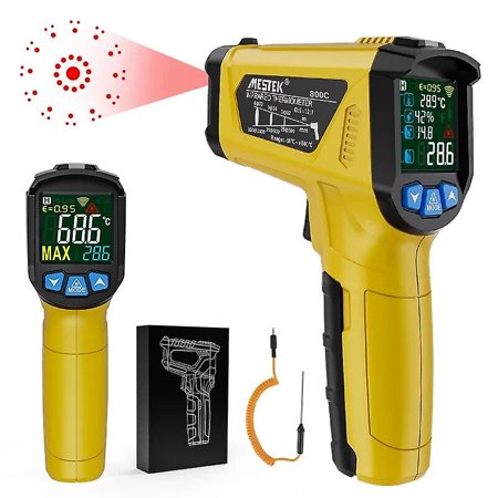 Lcd Color Display Non-contact Infrared Thermometer High Temperature ...