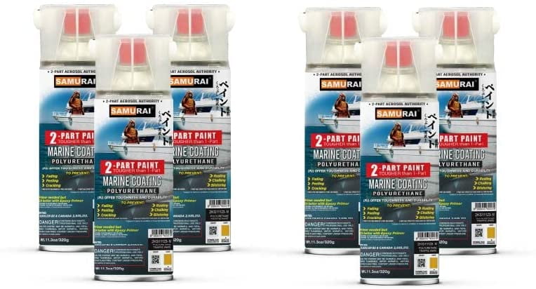 Samurai 2-Part Polyurethane Spray Paint for Marine - 11.3 Ounce UV ...