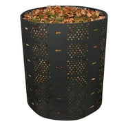 Jora Composter JK125 33 Gal Outdoor Dual Chamber Steel Compost Tumbler ...