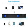 USB LED PC Soundbar with Earphone & Mic Interface, One-Button Control ...