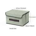 Large Collapsible Storage Bins With Lids Linen Fabric Foldable Storage