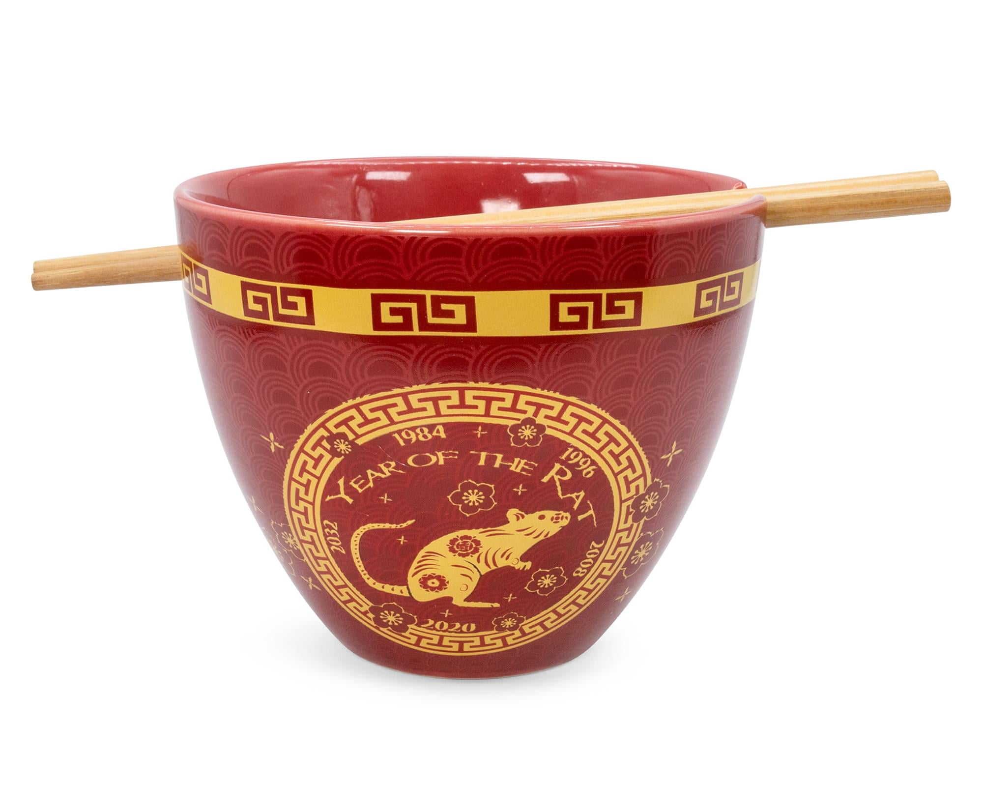 Year Of The Rat Chinese Zodiac 16-Ounce Ramen Bowl and Chopstick Set ...