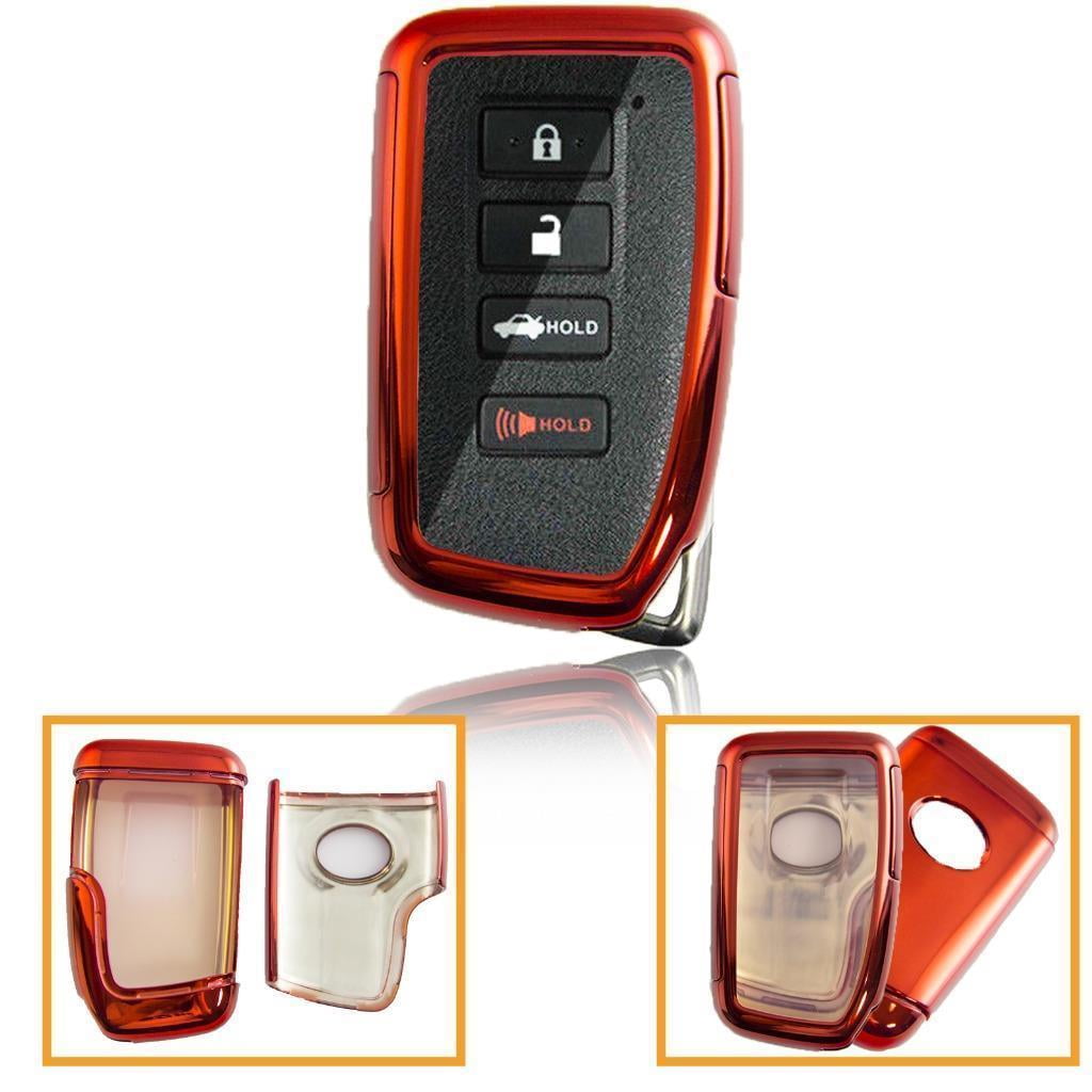 Xotic Tech TPU Hard ABS Full Protection Red Remote Smart Key Fob Cover ...