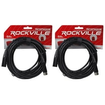 (2) Rockville RCXFM20E-B 20 Ft Female to Male XLR Mic Cables Black 100% ...
