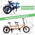Zukka Tandem Bike 20 inches Wheels 2-Seater Shimano 7 Speed Folding ... Zukka Tandem Bike 20 inches Wheels 2-Seater Shimano 7 Speed Folding ...