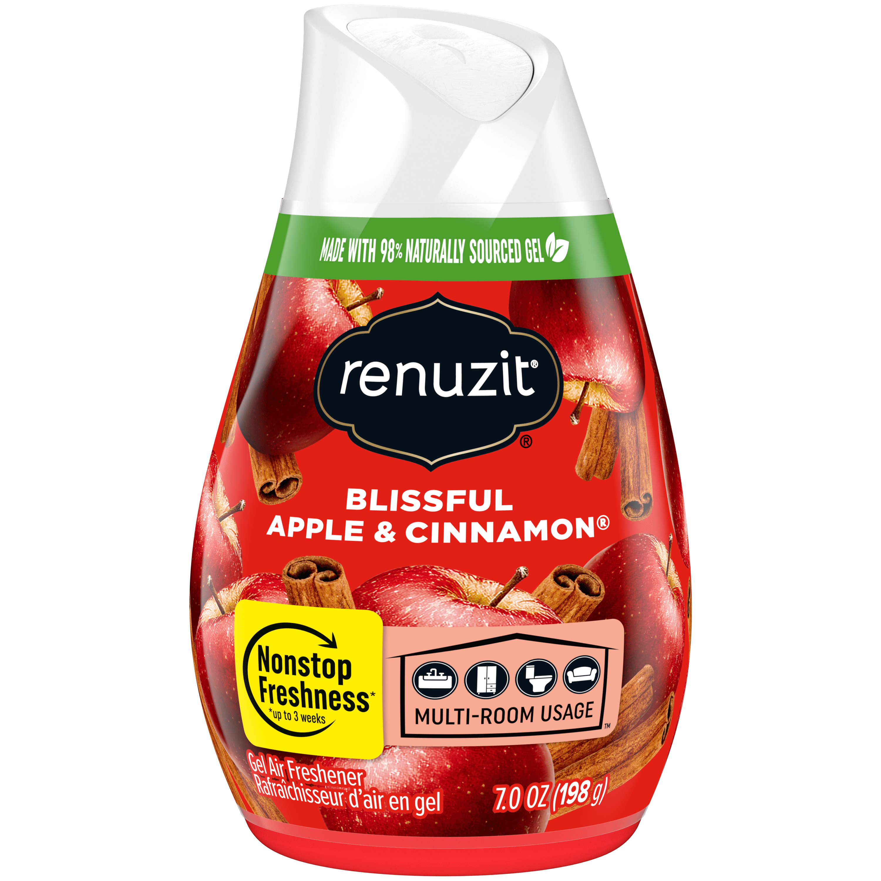 Renuzit Adjustable Solid Gel Air Freshener Cone, Apple & Cinnamon ...