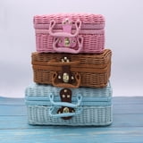 Yesbay Vintage Rattan Woven Storage Case Makeup Holder Suitcase ...