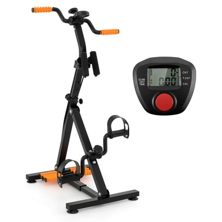 Costway Gym Cycle: Folding Pedal Exerciser for Full Body Rehab, Cardio ...
