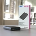 Onn 10,000mAh Portable Battery with Dual USB-C and USB-A Ports, Black ...