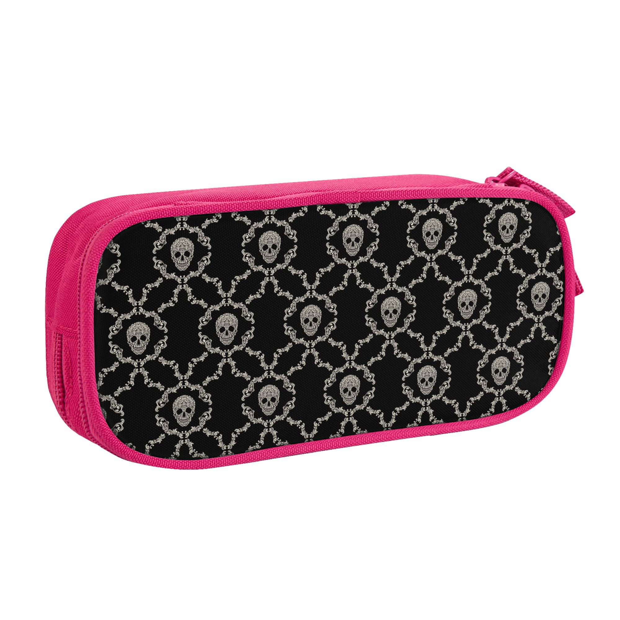TEQUAN Large Capacity Pencil Case, Vintage Gothic Paisley Skulls ...