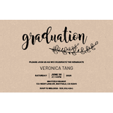Personalized Kraft Simple Graduation Party Invitation - Walmart.com