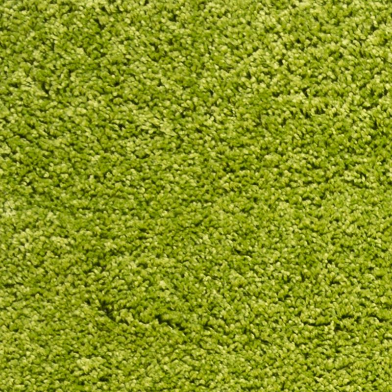 Well Woven Madison Shag Plain Modern Solid Green 7'10" Round Thick Area ...