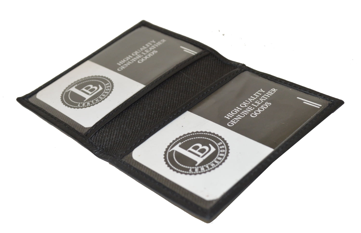 Triple ID Window Mini Wallet Bifold Driver License Slim Leather Credit ...