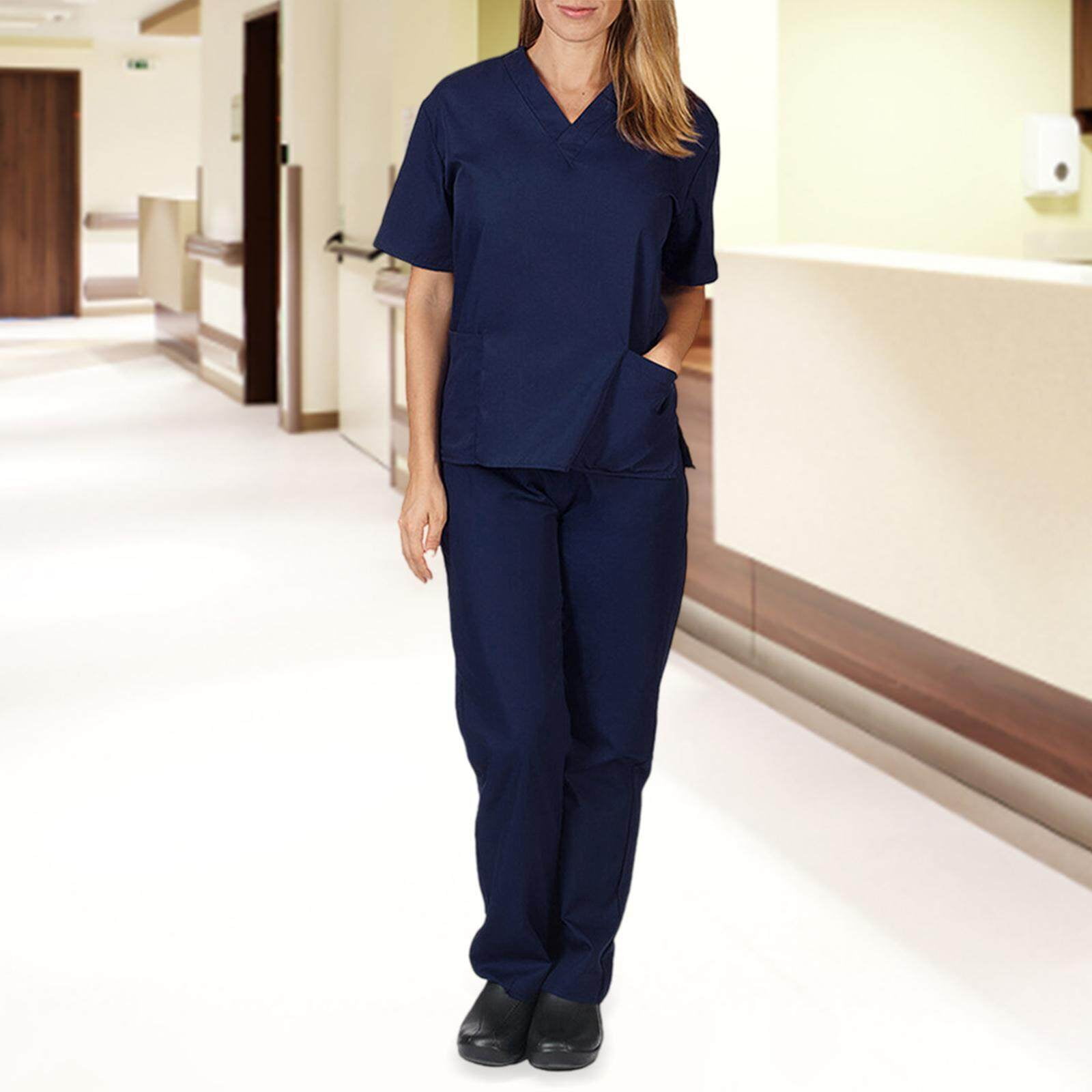 Click here for Ziyahi Unisex Nursing Work Scrub Wrap Women V Neck... prices