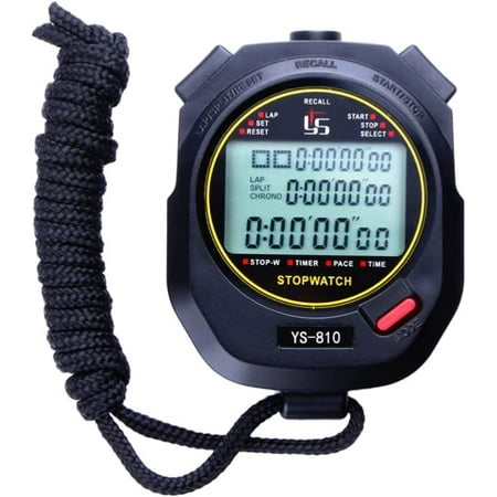 Digital Stopwatch Handheld LCD Stop Watch Countdown Timer Stopwatches ...
