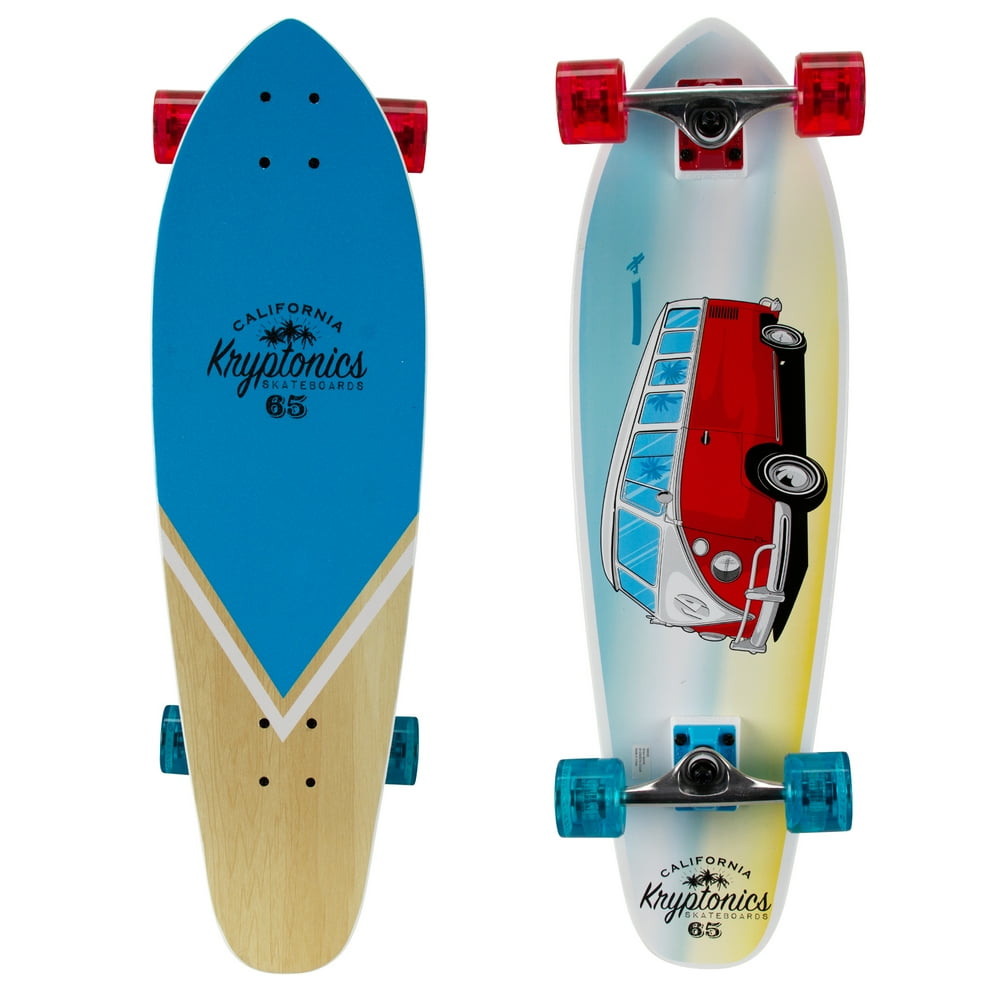 Kryptonics 32" Mini Diamondtail Longboard Complete Skateboard (32\" x 9 ...