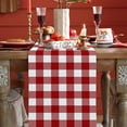 AUQ 2026 New Farmhouse Buffalo Plaid Table Runner Red White Checkered ...