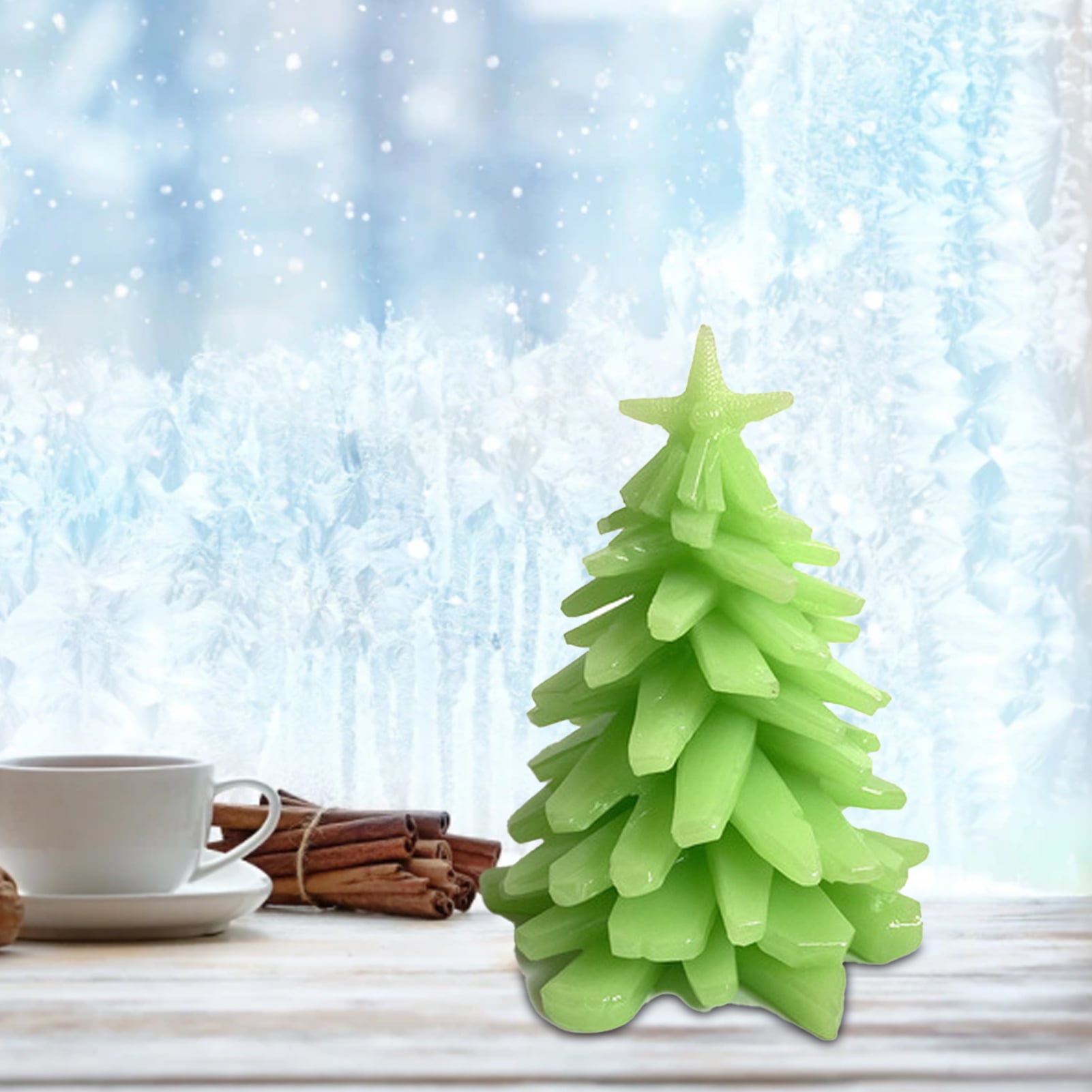 UDIYO Creative Resin Adorable Christmas Tree Shape Statue Decor ...