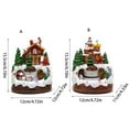 Christmas Cabin Resin Music Box with Rotating Train Lighted LED Musical ...