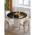 Arched Stone Doorway Round Fitted Tablecloth with Elastic Edge, Rustic ...