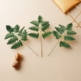5 Pcs Artificial Fern Leaves Greenery Plant for Cemetery Wedding Green ...