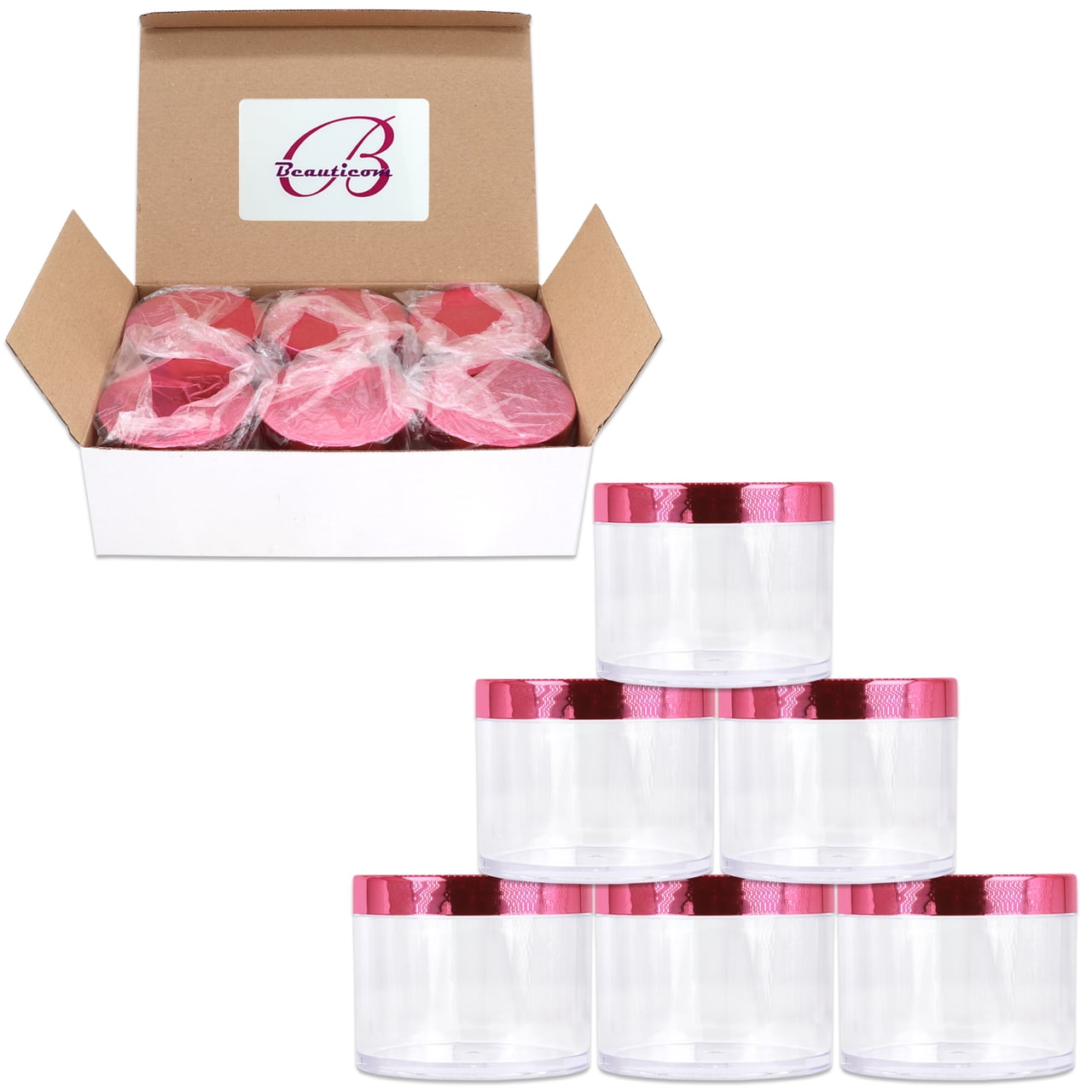 120G/120ML 4 Oz High Quality Plastic Cosmetic Sample Jars with Rose ...