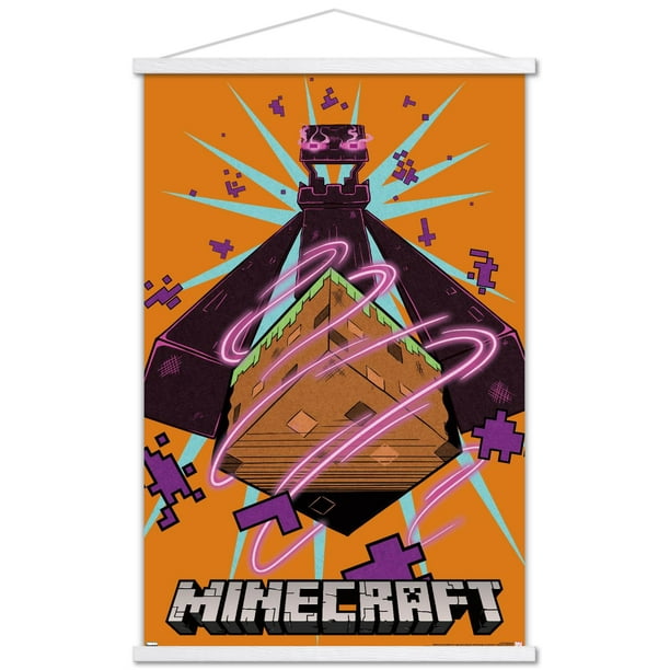 Minecraft - Enderman Wall Poster with Wooden Magnetic Frame, 22.375" x ...