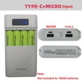 Battery Storage Box Digital Display Portable DIY Power Bank Case ...