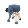 AC Pacific Children's Woven Elephant Ottoman Stool with Wooden Legs ...