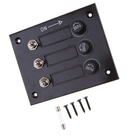 12V 24V 3 Gang Off Toggle Switch Panel Fused Bilge Pump Switches ...