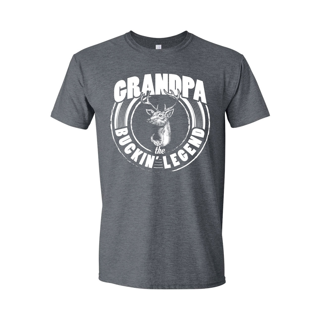 Grandpa Buckin Legend, Hilarious Hunting Design, Men Tee, Gray Large ...
