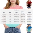 Atogsazn Kids Girls Gradient T-shirt Casual Summer Puff Sleeve Pullover ...