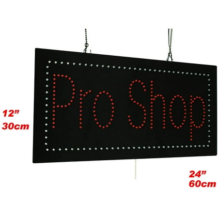 Pro Shop Sign, Super Bright LED Open Sign, Store Sign, Business Sign ...