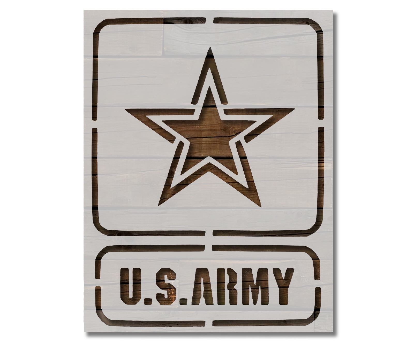 US United States Army Square Stencil Template Reusable 8.5 x 11 for ...