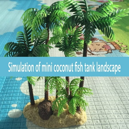 juguse 14CM Aquarium Fish Tank Palm Trees fish tank Landscaping ...