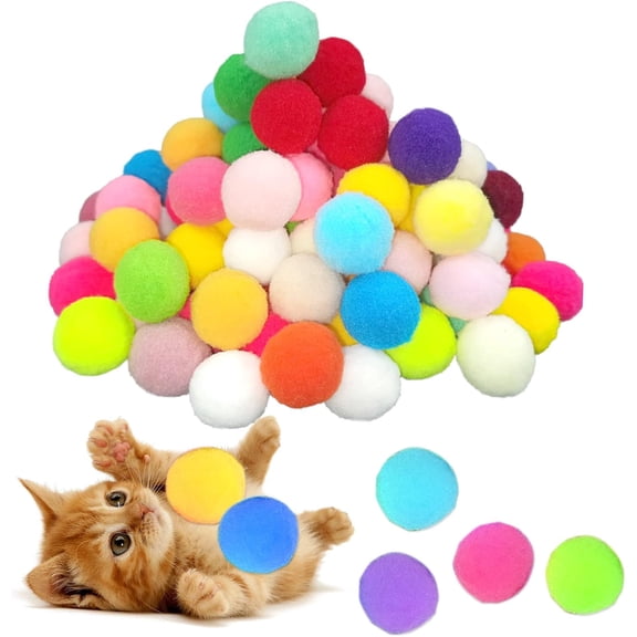 10Pcs Interactive Cat Toy Balls for Indoor Cats,Colorful Rainbow Soft ...