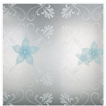 HAORUN Flower Static Cling Window Films Frosted Stained Jasmine Glass ...