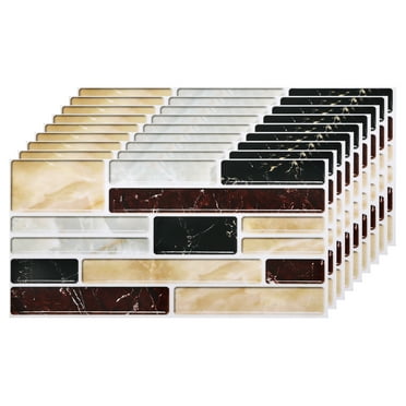 InHome Hexagon Marble 10 in. x 10 in. Peel and Stick Resin Backsplash ...