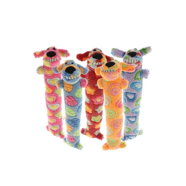 Multipet Smiling Dog Loofa Pals Latex Plush Dog Toy, Banana Shaped ...