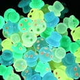 50Pcs Glow in Dark Mini Resin Mushroom Ornaments Multi Color DIY Decor ...