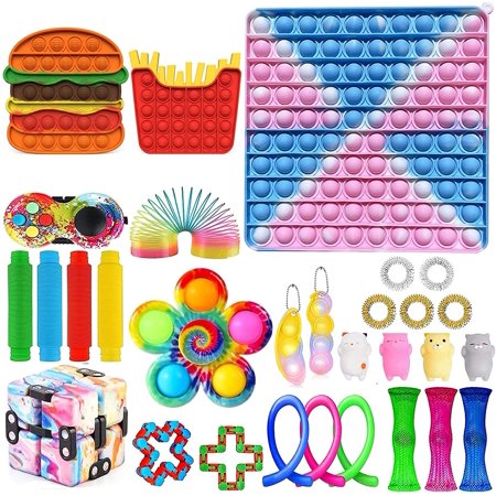 HTCM Big Fidget Packs Anti-Anxiety Tools, Push Pop Sensory Fidget Toys ...