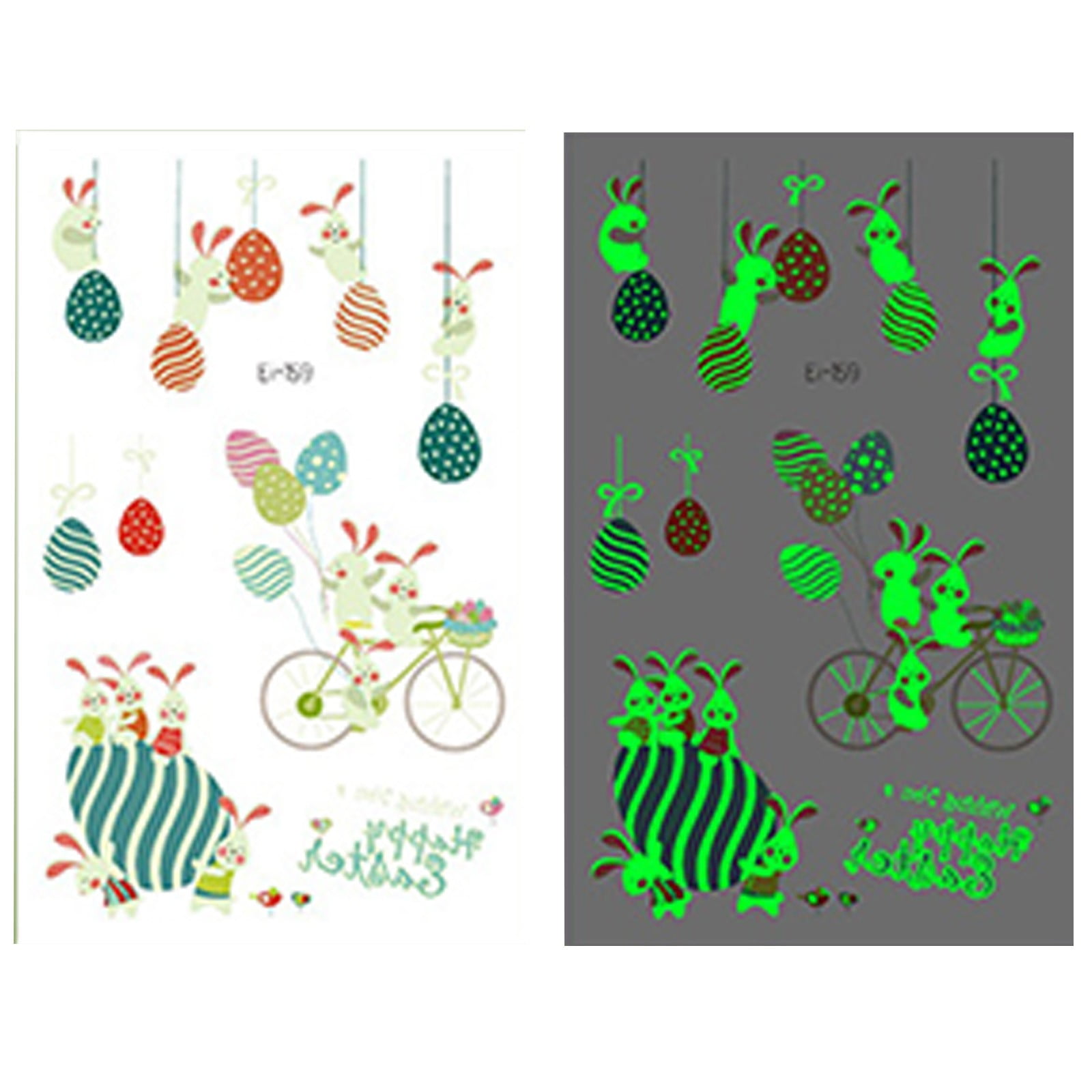 Stickers Glow Easter Temporary Tattoos For Kids Party Decorations ...