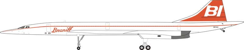 Braniff Concorde N81AC (1:200) - Walmart.com