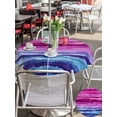 Pink Blue Purple Gradient Round Outdoor Tablecloth with Umbrella Hole ...